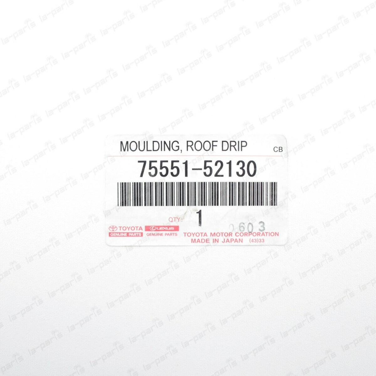 New Genuine Toyota 07-11 Yaris Hatch Roof Drip Side Finish Moulding 75 ...